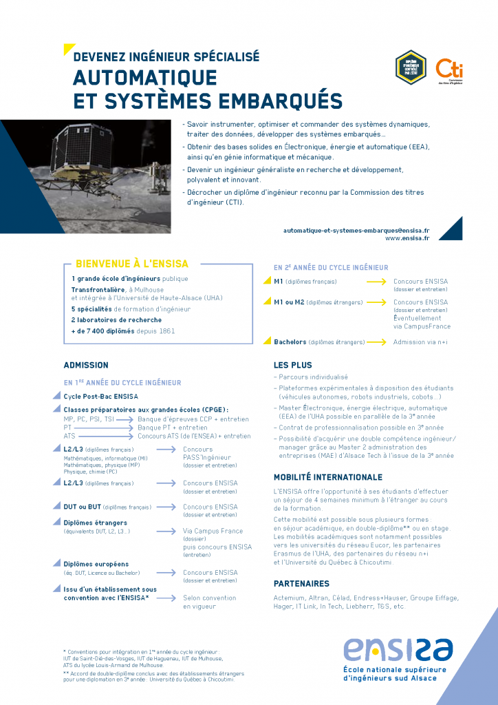 Médias & presse - ENSISA - École Nationale Supérieure d'Ingénieurs Sud ...