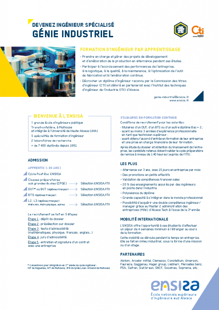 Médias & presse - ENSISA - École Nationale Supérieure d'Ingénieurs Sud ...
